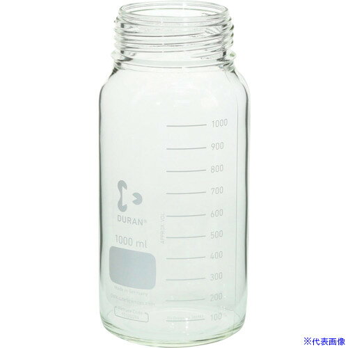 オレンジブック トラスコ中山　TRUSCOSIBATA 耐熱ねじ口びん 広口 びんのみ 1000mL 10入 〔品番:01725010005A〕[ 注番:1358420]特長●GLS-80ねじ規格で、キャップの開閉が素早くできます。●ねじ口...