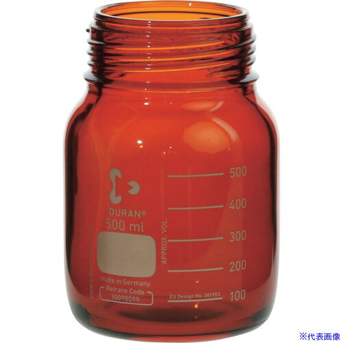 オレンジブック トラスコ中山　TRUSCOSIBATA 耐熱ねじ口びん 広口 茶褐色 びんのみ 500mL 10入 〔品番:01725015005A〕[ 注番:1363136]特長●GLS-80ねじ規格で、キャップの開閉が素早くできます。●...