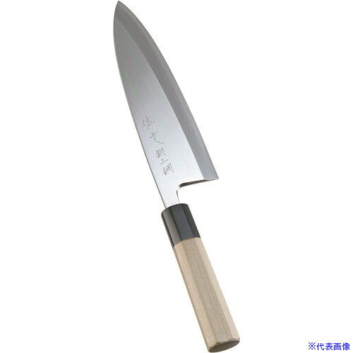 オレンジブック トラスコ中山　TRUSCOTKG SA佐文 銀三鏡面仕上 出刃 19.5cm 〔品番:ASB40019〕[ 注番:1378445]特長●SA 佐文 銀三 鏡面仕上 (←ロゴ)伝統の技が光る彩新の和庖丁です。●従来の和庖丁と同...