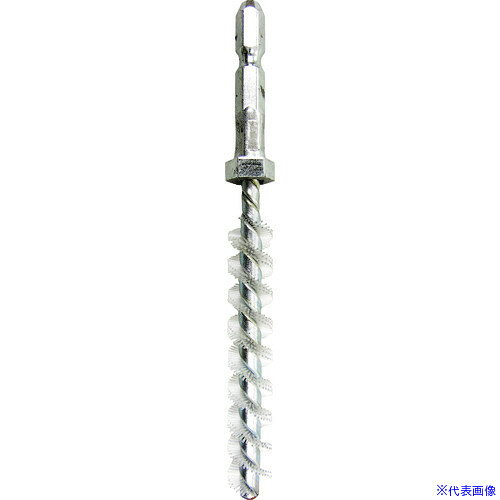 オレンジブック トラスコ中山　TRUSCOKOWA 六角軸付きネジリブラシ 66ナイロンφ10 〔品番:20975〕[ 注番:1381217]特長●異径線を使用し、丸線ネジリブラシの約4倍の軸強度です。●先端は緩衝用に樹脂加工してあります。...
