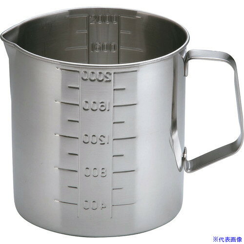 オレンジブック トラスコ中山　TRUSCOTKG SA18−8口付水マス 2L 〔品番:BMZ01002〕[ 注番:1392675]特長●安心のオールステンレス製です。仕様仕様2●直径×高さ(mm)：136×150●最小目盛(cc)：200...