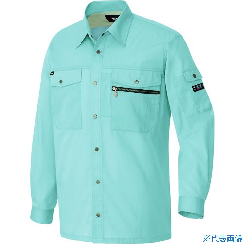 オレンジブック トラスコ中山　TRUSCOアイトス 長袖シャツ(男女兼用) サファイアブルー 6L 〔品番:32350726L〕[ 注番:1434575]特長●シンプルデザインのスタンダードワークシャツです。仕様●色：サファイアブルー●サイ...