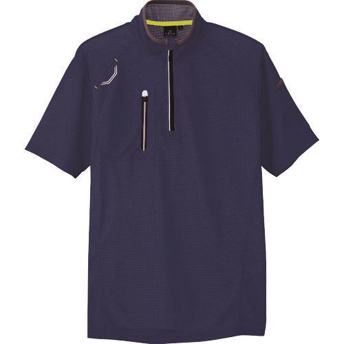 オレンジブック トラスコ中山　TRUSCOアイトス 半袖ハーフZIPシャツ(男女兼用) ネイビー L 〔品番:10607008L〕[ 注番:1439602]特長●ドライ＆軽量、便利なクイックポケット搭載のZIPシャツです。仕様●色：ネイビー...