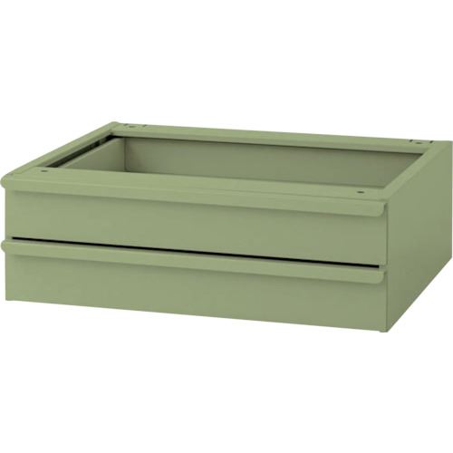 オレンジブック トラスコ中山　TRUSCOヤマテック ワークテーブル用 キャビネット浅型W500・2段 ヤマテックグリーン W500×D456×H166mm 〔品番:L2G〕[ 注番:1440412]特長●引出し率100％の使いやすいキャビ...