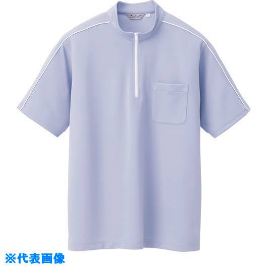 オレンジブック トラスコ中山　TRUSCOアイトス 半袖クイックドライジップシャツ(男女兼用) サックス 5L 〔品番:CL30000015L〕[ 注番:1441224]特長●東レ“コンフォートセンサー”を使用しています。●汗を良く吸い、す...