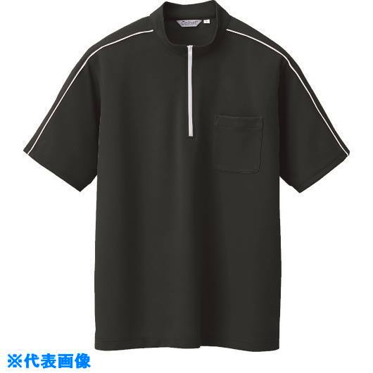 オレンジブック トラスコ中山　TRUSCOアイトス 半袖クイックドライジップシャツ(男女兼用) ブラック 3L 〔品番:CL30000913L〕[ 注番:1441308]特長●東レ“コンフォートセンサー”を使用しています。●汗を良く吸い、す...