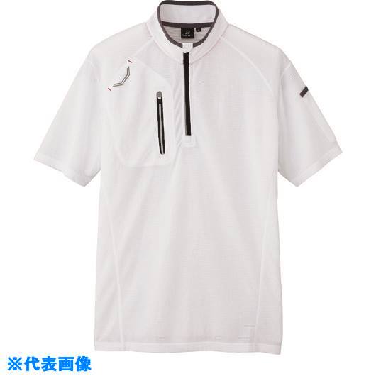 オレンジブック トラスコ中山　TRUSCOアイトス 半袖ハーフZIPシャツ(男女兼用) ホワイト S 〔品番:10607001S〕[ 注番:1442703]特長●ドライ＆軽量、便利なクイックポケット搭載のZIPシャツです。仕様●色：ホワイト...