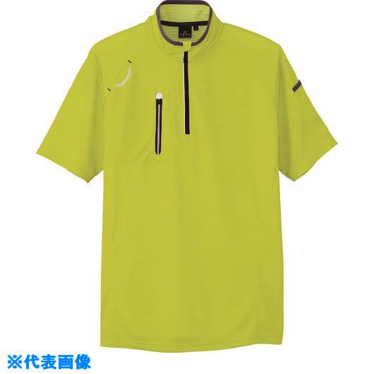 オレンジブック トラスコ中山　TRUSCOアイトス 半袖ハーフZIPシャツ(男女兼用) ライム 5L 〔品番:106070165L〕[ 注番:1442729]特長●ドライ＆軽量、便利なクイックポケット搭載のZIPシャツです。仕様●色：ライム...