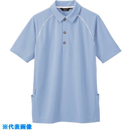 オレンジブック トラスコ中山　TRUSCOアイトス バックサイドポケット付半袖ポロシャツ(男女兼用) サックス L 〔品番:7663007L〕[ 注番:1450390]特長●前屈みが多い作業に便利なバックサイドポケット付きポロシャツです。仕...