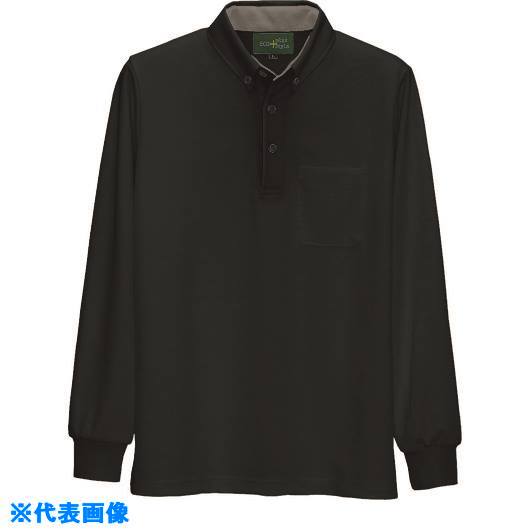オレンジブック トラスコ中山　TRUSCOアイトス 制電長袖ポロシャツ(男女兼用) ブラック 3L 〔品番:500120103L〕[ 注番:1453817]特長●エコマーク+制電糸+吸汗速乾+消臭です。●細身シルエットにこだわりを見せたボタ...