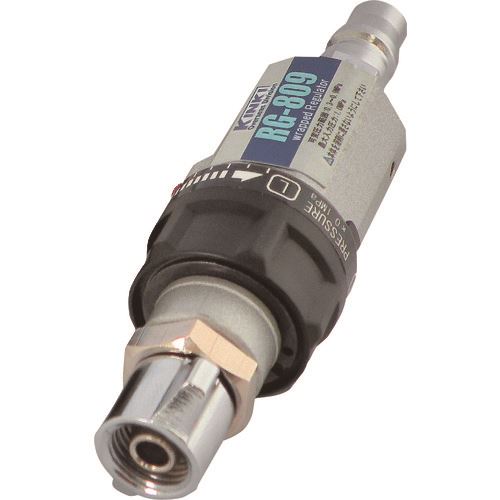 オレンジブック トラスコ中山　TRUSCO近畿 超小型ハンディ減圧弁 〔品番:RG809〕[ 注番:1466750]特長●コンパクト＆ライトウエイト。操作性も抜群。●リリーフ機構も装備。調整も容易な本格派。●圧力計、メーターなしで作業のパー...