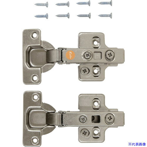 オレンジブック トラスコ中山　TRUSCOWAKI スライド丁番2個セット NS‐3550 C+D2P 35mm 全かぶせ ダンパー付き+キャッチ付き 〔品番:NS3550CD〕[ 注番:1476154]特長●それぞれがダンパー機能・キャッ...