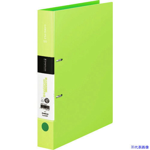 オレンジブック トラスコ中山　TRUSCOKING JIM シンプリ−ズ Dリングファイル 黄緑 〔品番:652SPYG〕[ 注番:1537590]特長●書類の端がきれいにそろう、めくりやすいDリングタイプのファイルです。●差し替え全面背見...