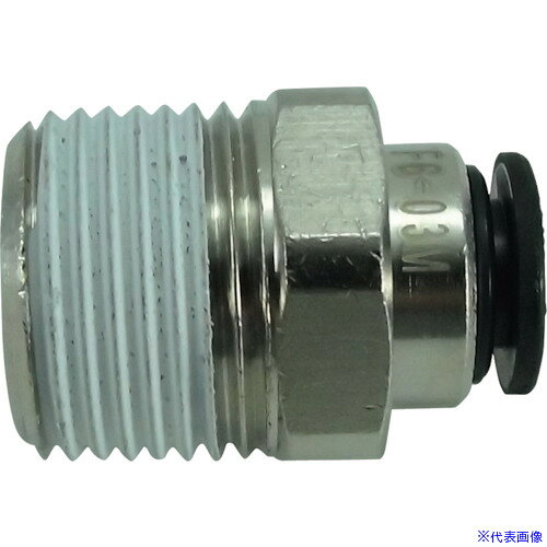 オレンジブック トラスコ中山　TRUSCOチヨダ ファイブメイルコネクタ 6mm・R3/8 〔品番:F603M〕[ 注番:1584251]特長●PBT樹脂を採用し、スパッタ等の延焼事故を防止。●空気圧汎用型継手では初の軽量化を実現。仕様●適...