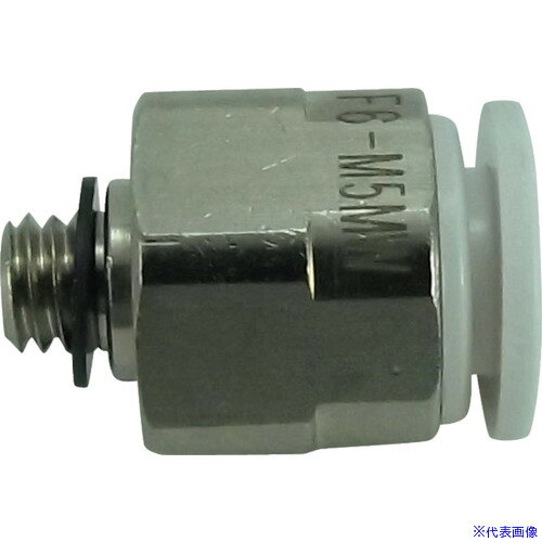 オレンジブック トラスコ中山　TRUSCOチヨダ ファイブメイルコネクタ W(白)6mm・M5X0.8 〔品番:F6M5MW〕[ 注番:1584561]特長●PBT樹脂を採用し、スパッタ等の延焼事故を防止。●空気圧汎用型継手では初の軽量化を...