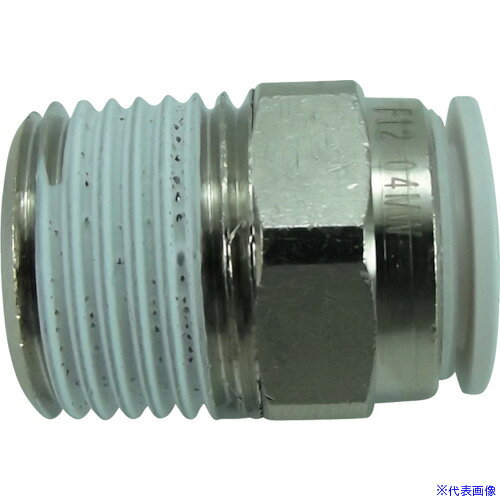 オレンジブック トラスコ中山　TRUSCOチヨダ ファイブメイルコネクタ W(白)12mm・R1/2 〔品番:F1204MW〕[ 注番:1584693]特長●PBT樹脂を採用し、スパッタ等の延焼事故を防止。●空気圧汎用型継手では初の軽量化を...