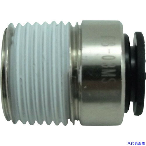 オレンジブック トラスコ中山　TRUSCOチヨダ チューブ継手 ファイブ六角穴付メイルコネクター 8mm・R3/8 〔品番:F803MS〕[ 注番:1584944]特長●PBT樹脂を採用し、スパッタ等の延焼事故を防止。●空気圧汎用型継手では...