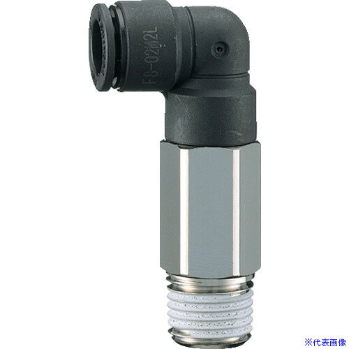 オレンジブック トラスコ中山　TRUSCOチヨダ チューブ継手 ファイブロングメイルエルボ 10mm・R3/8 〔品番:F1003M2L〕[ 注番:1585100]特長●PBT樹脂を採用し、スパッタ等の延焼事故を防止。●空気圧汎用型継手では...