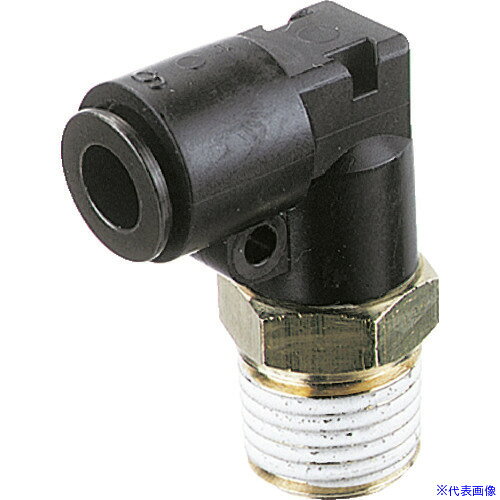 オレンジブック トラスコ中山　TRUSCOチヨダ フジメイルエルボ(樹脂) 6mm・R1/8 〔品番:6R01ML〕[ 注番:1587722]特長●用具不要のワンタッチ着脱。●チューブへの傷がつきにくいロック構造。仕様●適合チューブ外径D(...