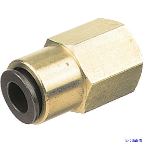 オレンジブック トラスコ中山　TRUSCOチヨダ フジフィメイルコネクター(金属) 8mm・RC1/4 〔品番:802F〕[ 注番:1588087]特長●用具不要のワンタッチ着脱。●チューブへの傷がつきにくいロック構造。仕様●適合チューブ外...