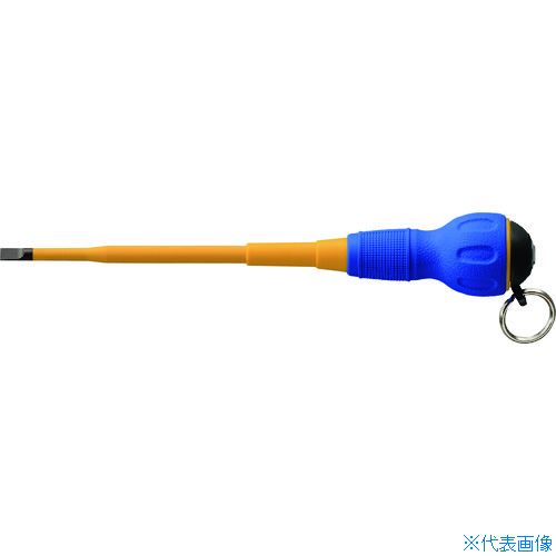 オレンジブック トラスコ中山　TRUSCOアネックス 絶縁ドライバー 落下防止スリム 刃先−6×軸長150mm 先端軸長Φ6 〔品番:17856150〕[ 注番:1611362]特長●絶縁耐電圧1000Vです。●コードの取り付けが可能なため...