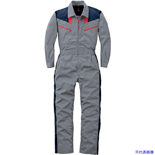 オレンジブック トラスコ中山　TRUSCOカンサイ AW(秋冬)モデル つなぎ服203−008シルバーグレー−S 〔品番:203008S〕[ 注番:1619055]特長●衿元から肩にかけて鮮やかなレッドの切り返しを採用しています。●“山本寛...