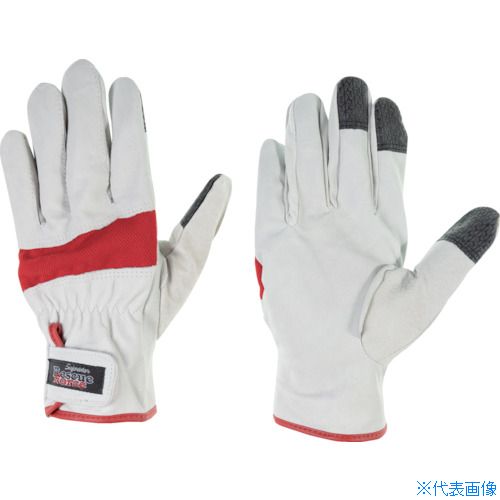 オレンジブック トラスコ中山　TRUSCOペンギンエース 豚革手袋 レスキューフォース レッド M 〔品番:RF1REDM〕[ 注番:1751724]特長●通気性・柔軟性に優れハードな作業にも対応します。●3本指にはすべり止めとなるPパター...