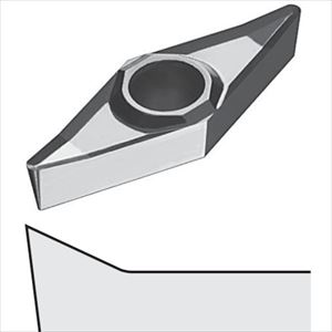 オレンジブック トラスコ中山　TRUSCOダイジェット スローアウェイチップ 〔品番:VCGT110304FNALUAT20〕[ 注番:1752650]特長●高能率、高精度加工用旋削チップです。●チップのすくい面をポリッシュ仕上げすることに...