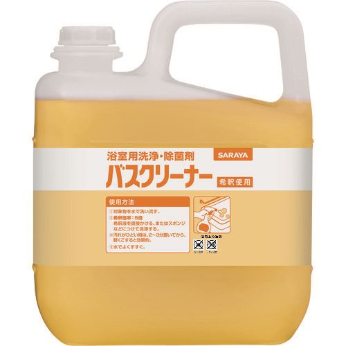 オレンジブック トラスコ中山　TRUSCOサラヤ バスクリーナー 5kg 〔品番:31782〕[ 注番:1762043]特長●希釈タイプで経済的です。●泡持ちとすすぎ性が良い、浴室用洗浄・除菌剤です。●中性タイプなので手肌や材質への影響が少...
