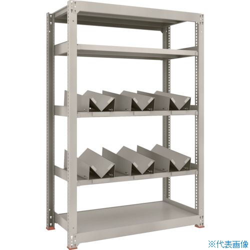 オレンジブック トラスコ中山　TRUSCOTRUSCO 一斗缶ラック スチールラック M3型中量棚 W1200×D571×H1800 5段 単体 缶受×6付 〔品番:M36465KU6〕[ 注番:1833802]特長●一斗缶やペール缶のどち...