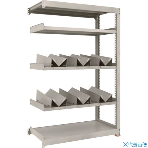 オレンジブック トラスコ中山　TRUSCOTRUSCO 一斗缶ラック スチールラック M3型中量棚 W1200×D571×H1800 5段 連結 缶受×6付 〔品番:M36465KU6B〕[ 注番:1833803]特長●一斗缶やペール缶のど...