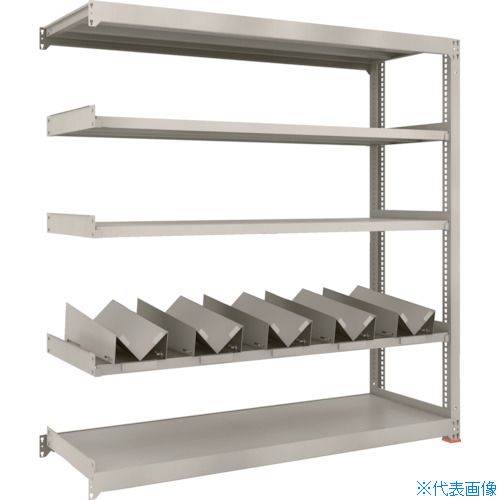 オレンジブック トラスコ中山　TRUSCOTRUSCO 一斗缶ラック スチールラック M3型中量棚 W1800×D571×H1800 5段 連結 缶受×5付 〔品番:M36665KU5B〕[ 注番:1833811]特長●一斗缶やペール缶のど...