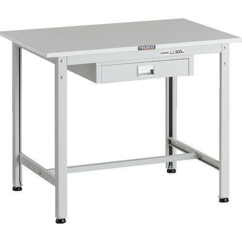 オレンジブック トラスコ中山　TRUSCOTRUSCO 軽荷重作業台(300kg)AE型 900X600XH740 薄型1段引出し付 ホワイト色 〔品番:RAE0960UDC1W〕[ 注番:1833826]特長●膝上で邪魔にならない薄型の引...