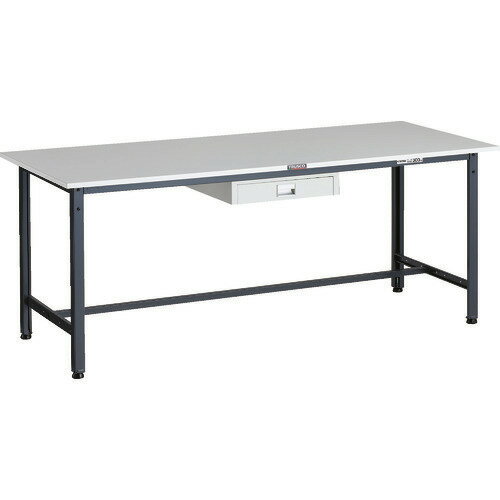 オレンジブック トラスコ中山　TRUSCOTRUSCO 軽荷重作業台(300kg)AE型 1800X750XH740 薄型1段引出し付 ダークグレー色 〔品番:RAE1800UDC1DG〕[ 注番:1833829]特長●膝上で邪魔にならない...