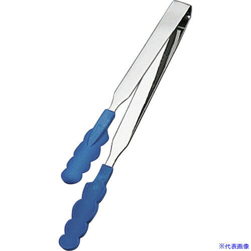 オレンジブック トラスコ中山　TRUSCOTKG Nライン抗菌耐熱カラートングGF ブルー 〔品番:BTV8202〕[ 注番:1875334]特長●幅広でフラットなハンドルラインと先端先細形状で 小さな食材等もつかみやすい形状です。●抗菌加...