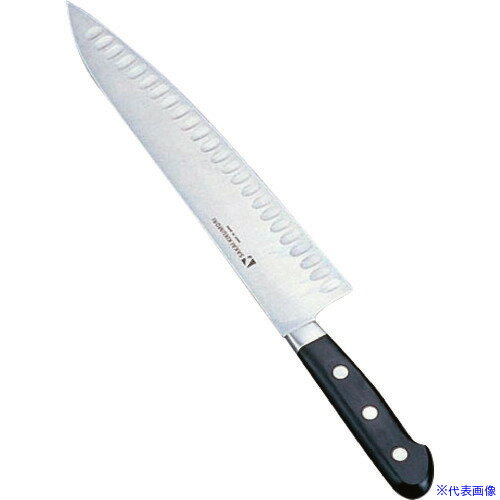 オレンジブック トラスコ中山　TRUSCOTKG 堺菊守 特殊ステンレス鋼 牛刀サーモン 30cm 〔品番:AKK4230〕[ 注番:1886202]特長●堺 菊守 サーモン型包丁特殊ステンレス鋼アゴの部分を斜めに丸くカットしてあり、疲れに...