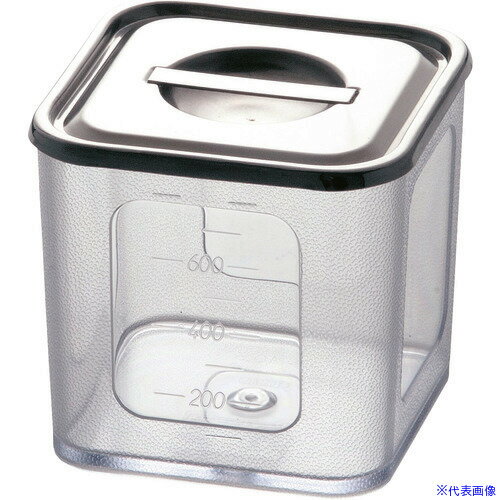 オレンジブック トラスコ中山　TRUSCOTKG YUKIWA ポリカーボネイト 深型角キッチンポット 10.5cm 〔品番:AKK09010〕[ 注番:1886820]特長●中身が見えて、衝撃に強い「ポリカーボネイト製 キッチンポット」本...