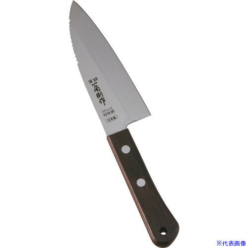 オレンジブック トラスコ中山　TRUSCOTKG トギノン販売 一角 小出刃(ウロコ取付) 12cm P−120D 〔品番:AIT09002〕[ 注番:1886862]特長●※庖丁の表示サイズは、マチ付庖丁は刃先からマチまで、 マチなし庖丁...