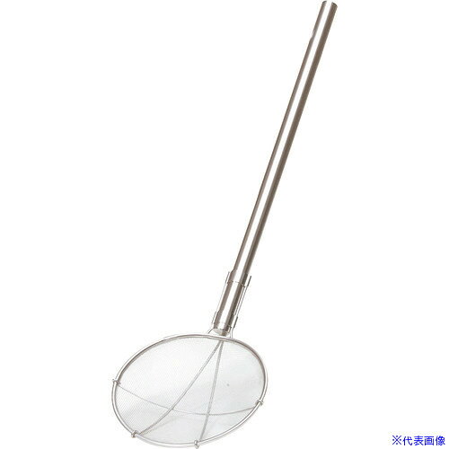 オレンジブック トラスコ中山　TRUSCOTKG TS パイプ柄給食用すくい網 丸型 24cm 細目 柄長60cm 〔品番:ASK308〕[ 注番:1887072]特長●18-8アミ仕様●メッシュ：14仕様2●サイズ(cm)：24●網目：細...