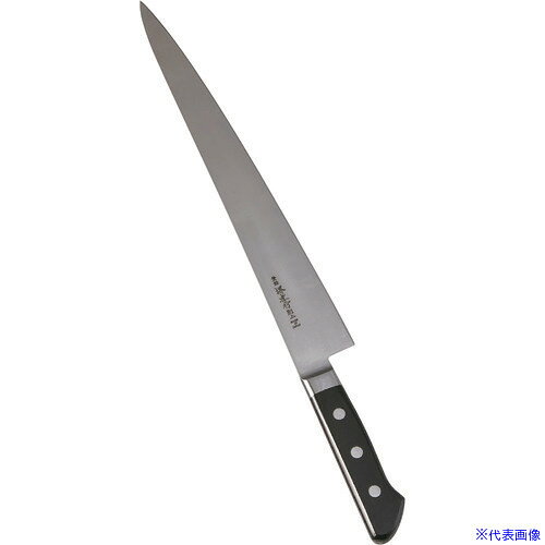 オレンジブック トラスコ中山　TRUSCOTKG 堺孝行 日本鋼(ツバ付)筋引 30cm 〔品番:ANH03030〕[ 注番:1887465]特長●堺孝行作 日本鋼(ツバ付) 日本鋼(ハガネ)を使用し、堺孝行の中でももっともポピュラーな包丁...