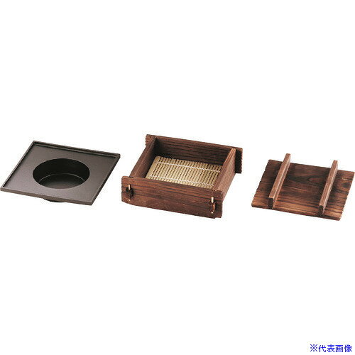 オレンジブック トラスコ中山　TRUSCOTKG ヤマコー 焼杉 角蒸ミニセイロセット 大(湯入付) 〔品番:QKV6801〕[ 注番:1947398]特長●写真のp.1536-3Ωやまと鍋コンロセット小は別売です。●従来の一人用セイロの大...