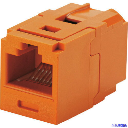 オレンジブック トラスコ中山　TRUSCOPANDUIT カテゴリ6A JJアダプタ(RJ45中継用ジャック) オレンジ 〔品番:CC6X88OR〕[ 注番:1949121]特長●RJ45のプラグが前後に挿入可能なので、LANケーブルの延長...