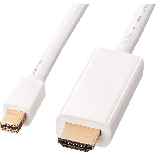 オレンジブック トラスコ中山　TRUSCOSANWA ミニDisplayPort−HDMI変換ケーブル2m 〔品番:KCMDPHDA20〕[ 注番:2024463]特長●ミニDisplayPortのPCとHDMIのディスプレイをアダプタ無し...