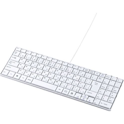 オレンジブック トラスコ中山　TRUSCOSANWA USBスリムキーボード 〔品番:SKBSL17WN〕[ 注番:2030924]特長●無駄を省いた薄型・コンパクトなスリムパンタグラフキーボードです。●サイズを極限まで小さくした超コンパク...