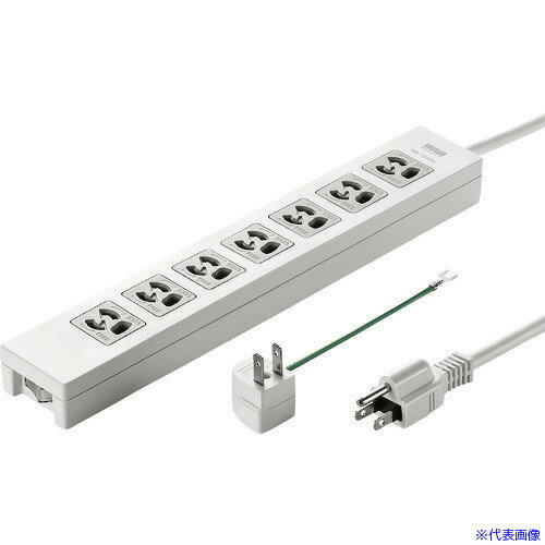 オレンジブック トラスコ中山　TRUSCOSANWA 電源タップ 〔品番:TAPF375ZAD〕[ 注番:2034189]特長●3P抜け止め7個口、集中スイッチ、マグネット付です。●3P-2P変換アダプタ、ネームタグ、専用コンセントキャップ...