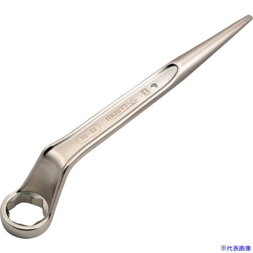オレンジブック トラスコ中山　TRUSCOMUSTTOOL シノ付ショートメガネレンチ 30×32 IM−DSMS3032NI 〔品番:12282〕[ 注番:2037155]特長●首角度は72°です。●メガネ部が独自形状となっており、30m...