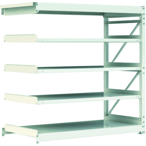 オレンジブック トラスコ中山　TRUSCOIRIS 重量ラック1t セット W900*D760*H1200 連結 5段 〔品番:HR0976125〕[ 注番:2070170]特長●細かく調節できるピッチ幅です。●支柱の目盛りで団合わせが簡単...