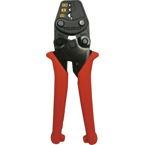 オレンジブック トラスコ中山　TRUSCOTRUSCO ミニ圧着工具(裸圧着端子・裸スリーブ用)1.25・2・5.5 〔品番:TCP172〕[ 注番:2076501]特長●圧着が完了しないとハンドルが開かない本体内蔵式の成形確認機構(ラチェ...