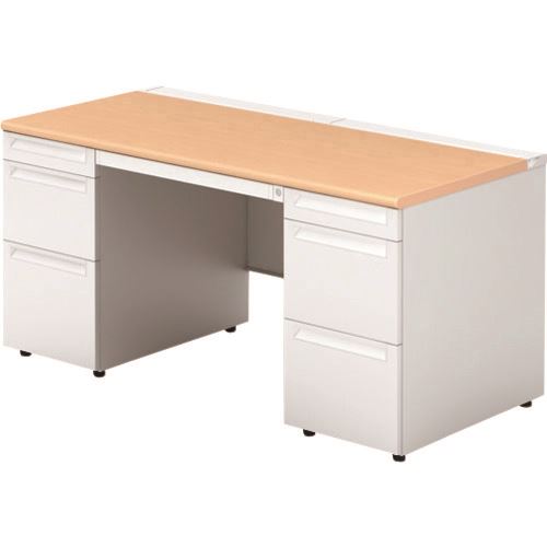 オレンジブック トラスコ中山　TRUSCOPLUS 775690)US 両袖机US−157DL−33 WM/W4 〔品番:US157DL33WMW4〕[ 注番:2106672]特長仕様●タイプ：両袖タイプ仕様2●US　両袖机US-157DL...