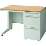 オレンジブック トラスコ中山　TRUSCOPLUS 706474)片袖机 UJ−107A−3 WM/W4 W1000 〔品番:UJ107A3WMW4〕[ 注番:2108311]特長●高さ720mm「UJデスク」シリンダー錠/引出しAタイプ/...